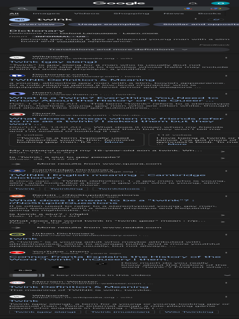 What Does Twink Mean - Google Search | PDF | Lexicology