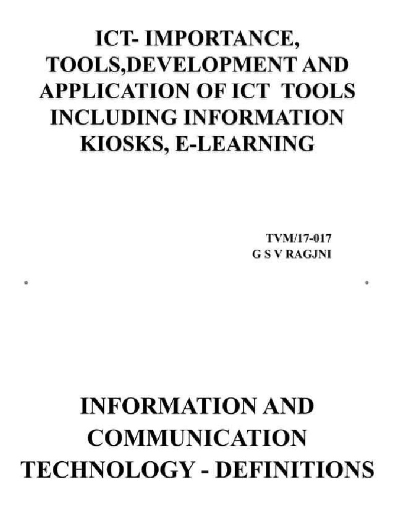 ICT | PDF