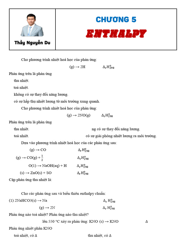 ENTHALPY | PDF