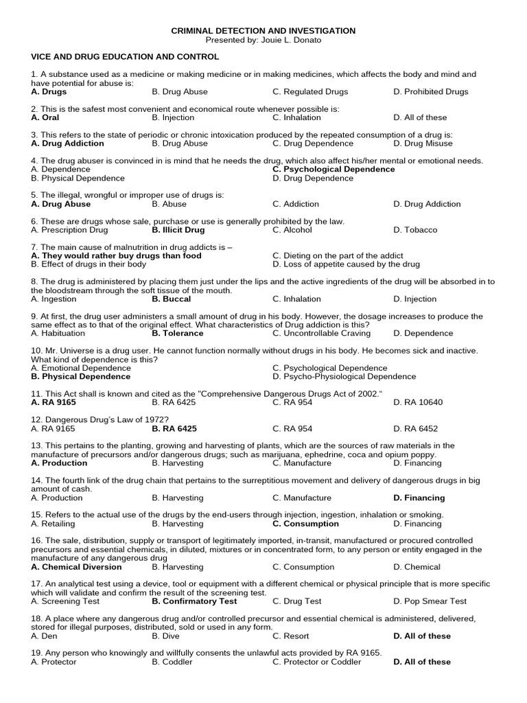 Criminal Drug Detection & Investigation Guide | PDF | Cannabis (Drug ...