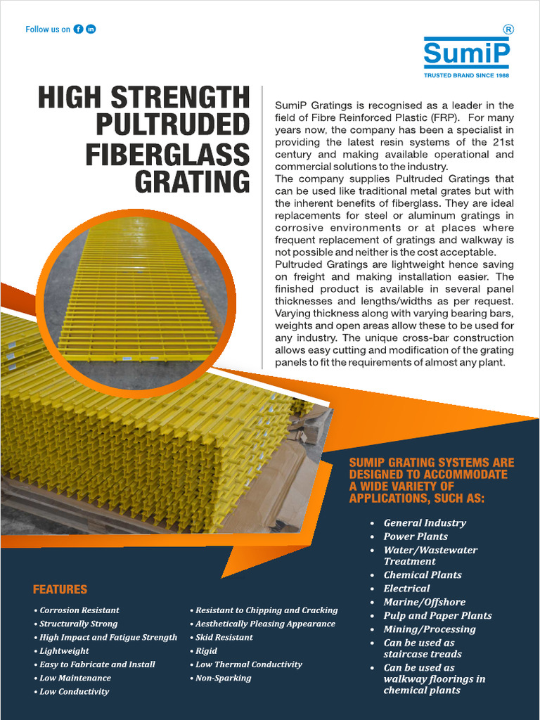 FIBERGLASS GRATINGS_Sumip | PDF