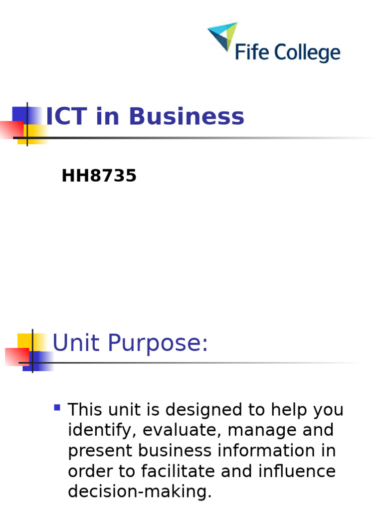 ICT's Role in Business Decision-Making | PDF | Information | Communication