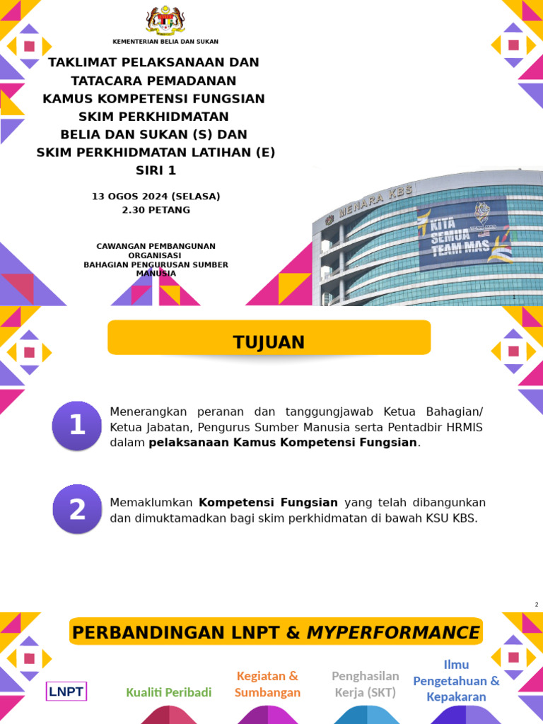 1 - Slaid Taklimat Pemadanan KKF Bagi Skim Perkhidmatan Di Bawah Ksu KBS 13082023 | PDF