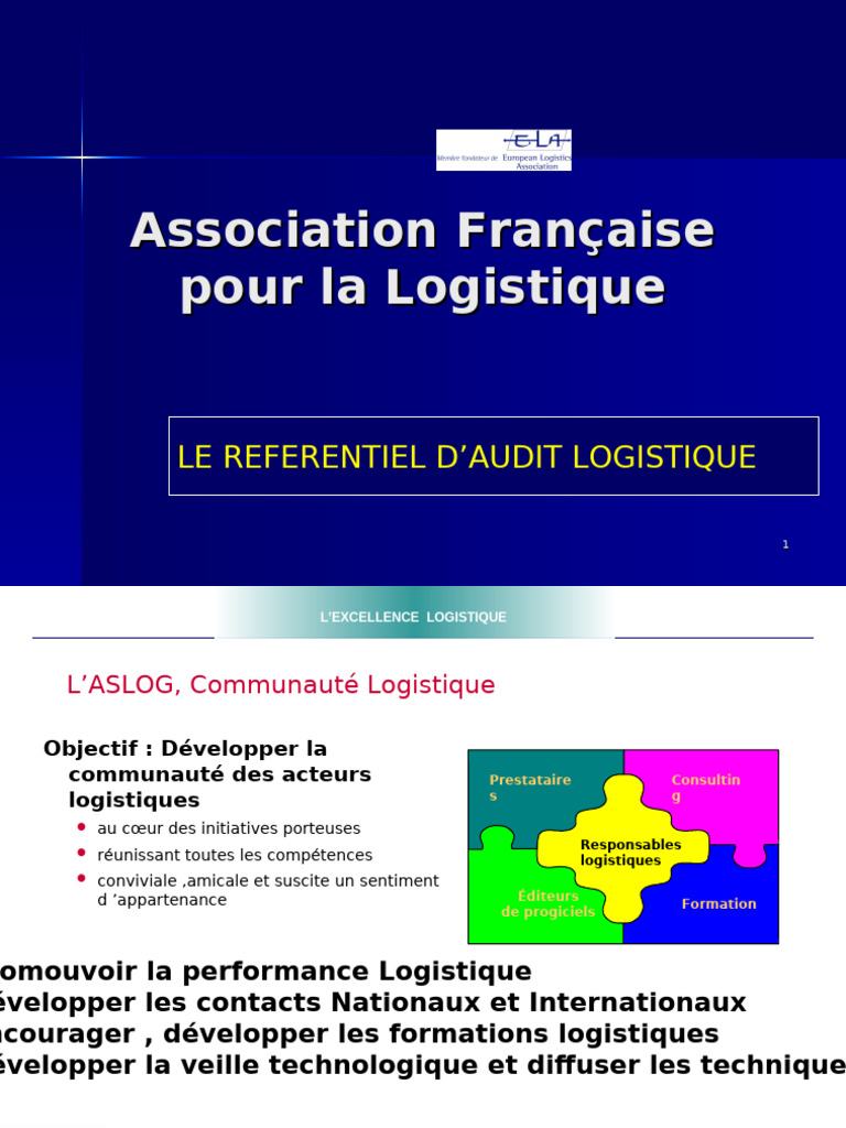 Référentiel d'Audit Logistique ASLOG | PDF | Audit | Logistique