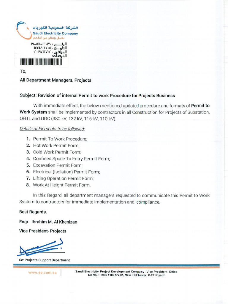 SECPDC PTW Procedure | PDF | Personal Protective Equipment | Welding