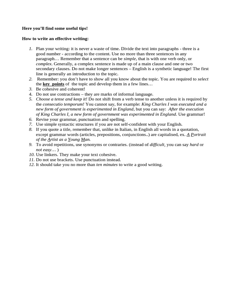 Effective Writing Tips and Techniques | PDF