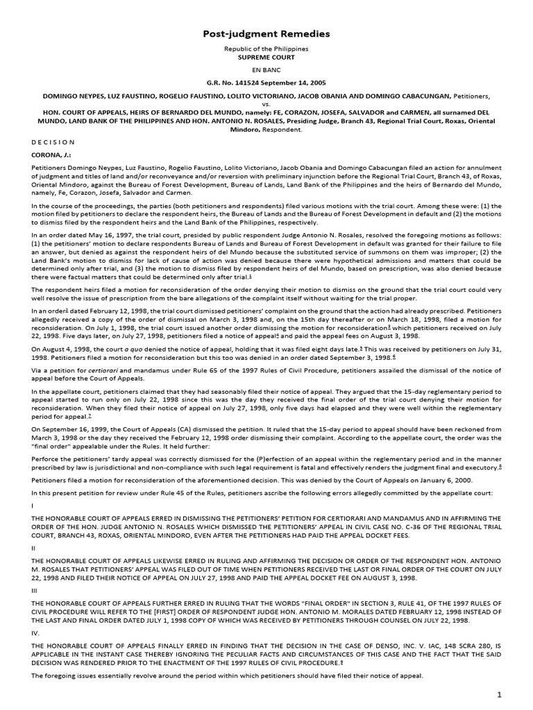 CIV PRO Cases | PDF | Appeal | Certiorari