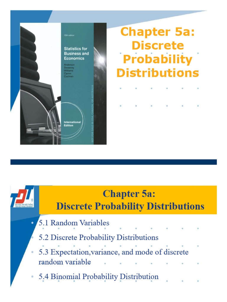 Chapter 5a. Discrete Variable | PDF | Probability Distribution | Probability Theory