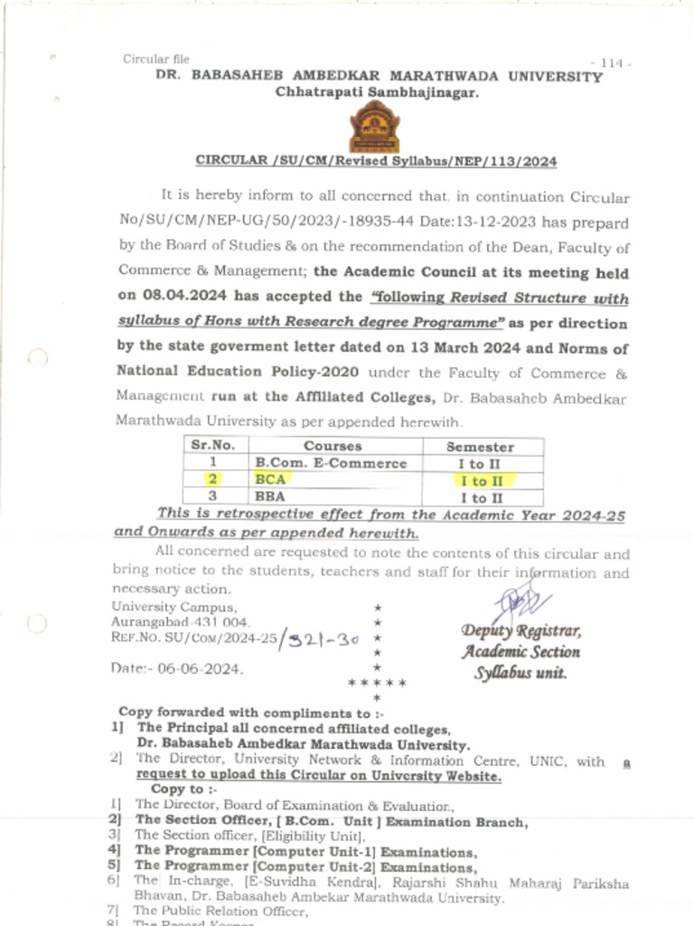 BCA Hons Nep College Sem I II 24 25 | PDF