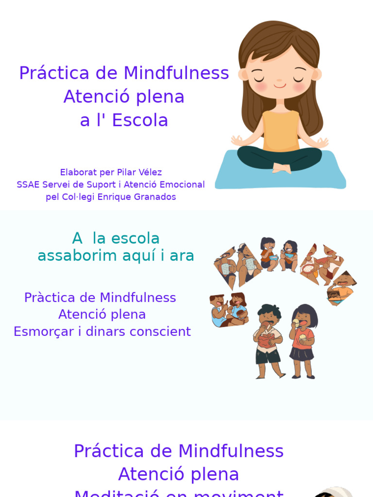 Práctica de Mindfulness Atenció Plena A L'escola | PDF
