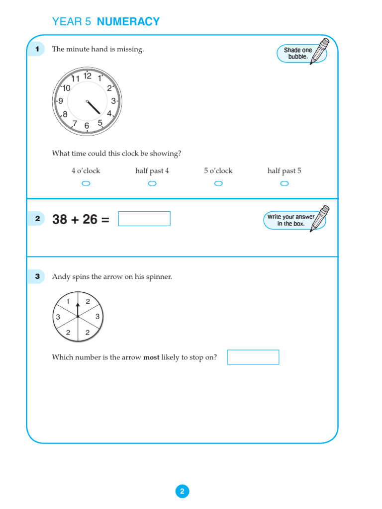 IN 5 NAPLAN 9 Final Test Numeracy Year 5 | PDF