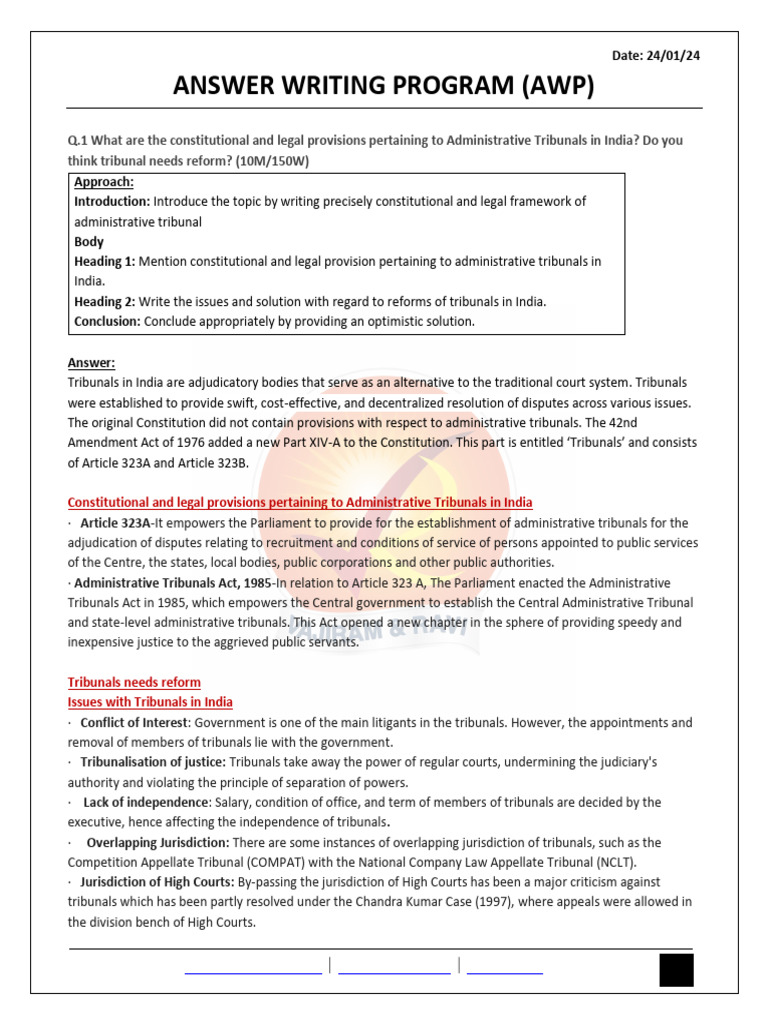 AWP-24th_January | PDF | Tribunal | Government