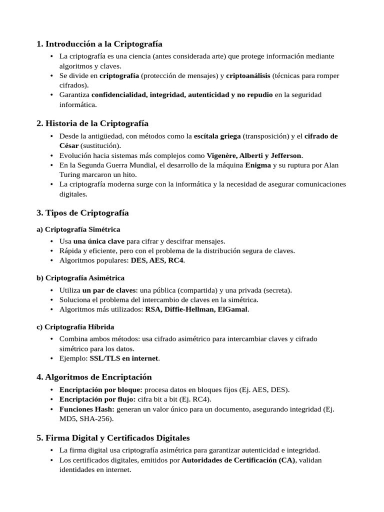 Introducción Completa a la Criptografía | PDF | Cifrado | Clave (criptografía)