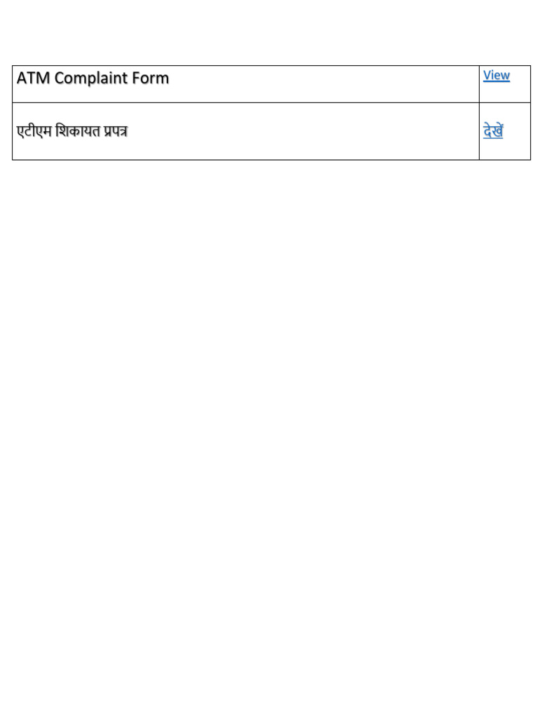 Complaint Format Atm | PDF