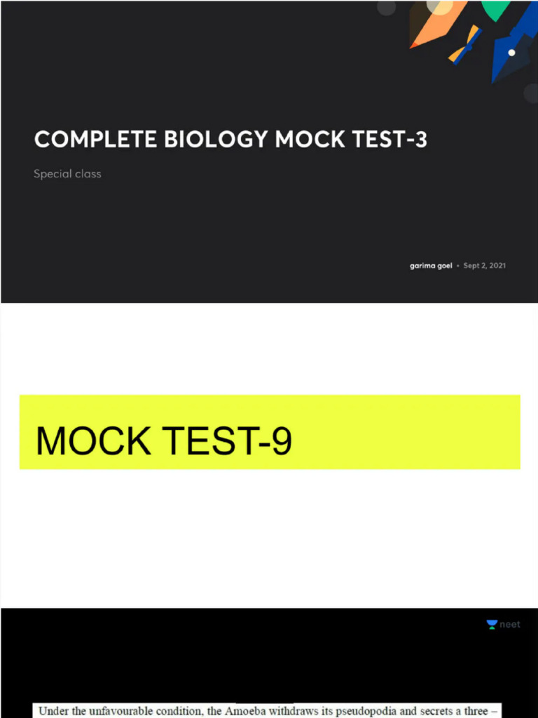 Complete Biology Mock Test-3 No Anno 1630629482716 | PDF