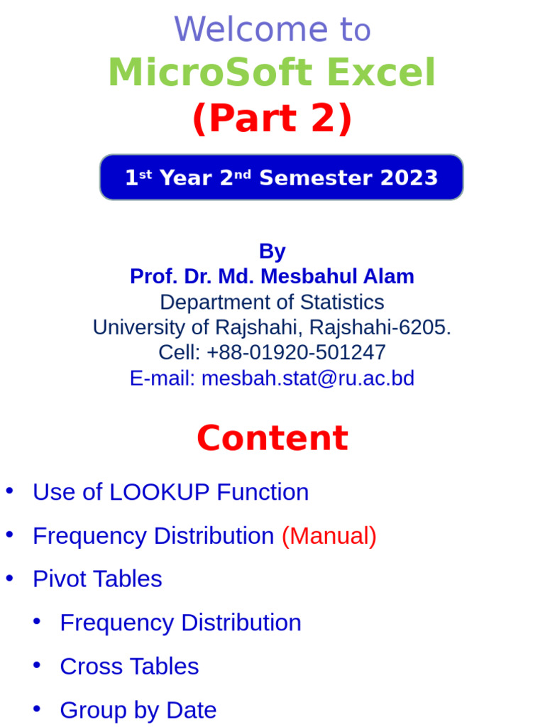 00 Excel MA Accounting May 2024 Final Part2 211024 | PDF | Microsoft Excel | Statistics