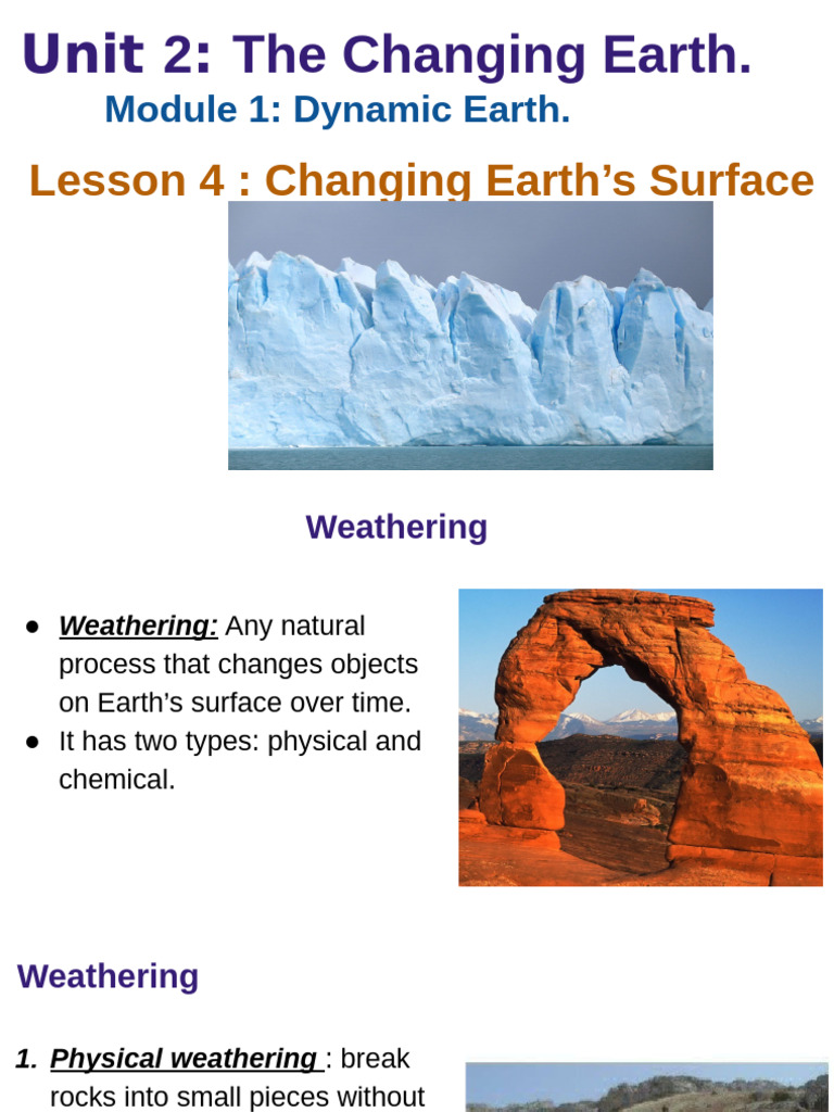 Unit 2 - Module 1 - Lesson 4 | PDF | Erosion | Sediment