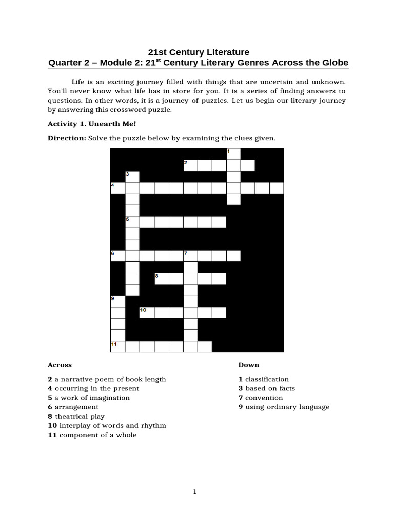 21st Century Literature Q1 Module 2 | PDF | Manga | Writing