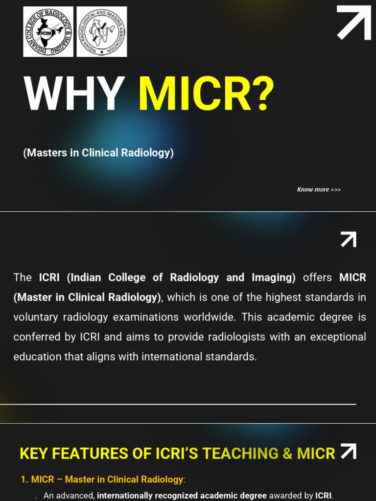 WHY-MICR !!! | PDF | Radiology | Health Care