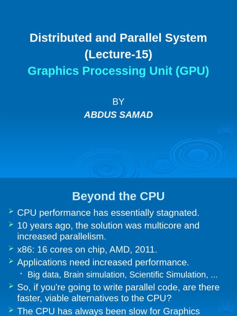COE4590_15_GPU1 | PDF | Graphics Processing Unit | Parallel Computing