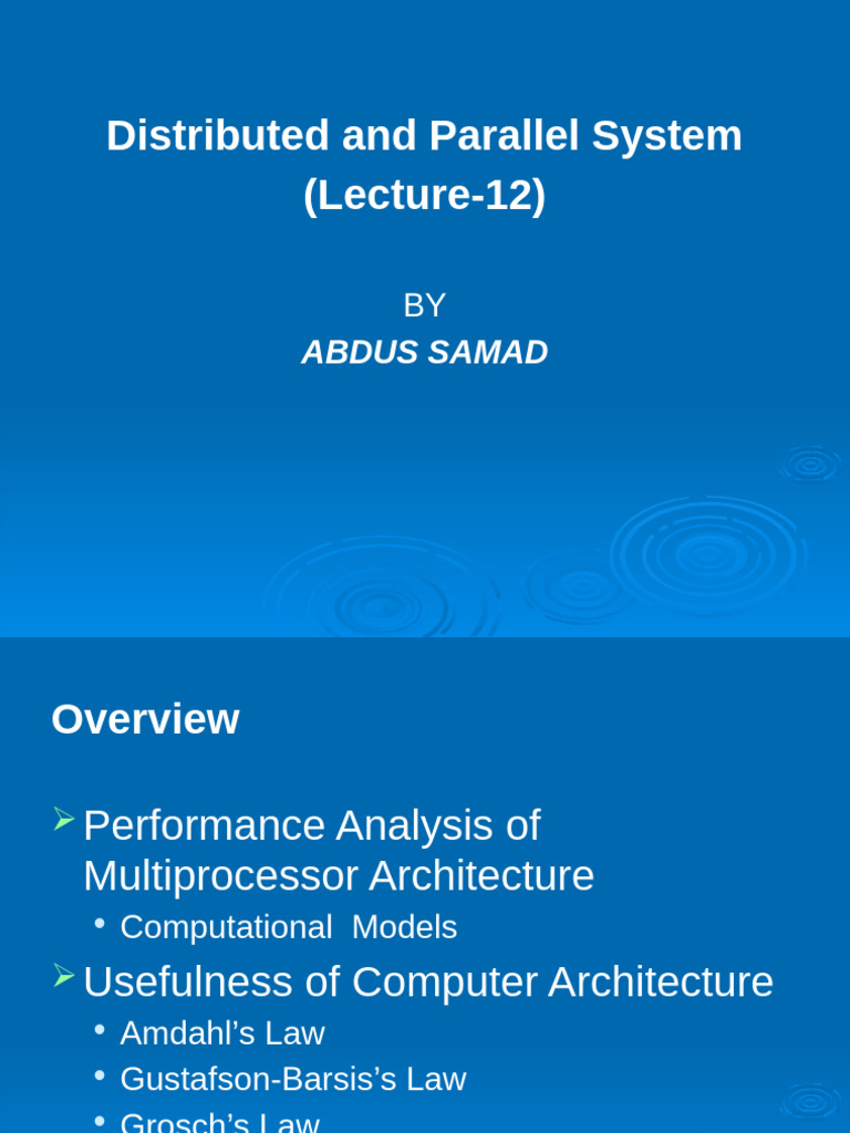 COE4590 12 Amdahls Law | PDF | Parallel Computing | Computer Programming