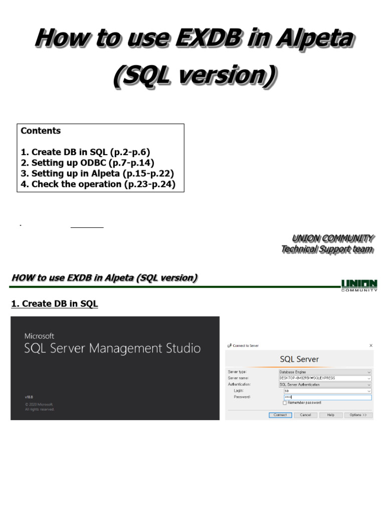 Using EXDB with Alpeta (SQL Guide) | PDF | Databases | Sql