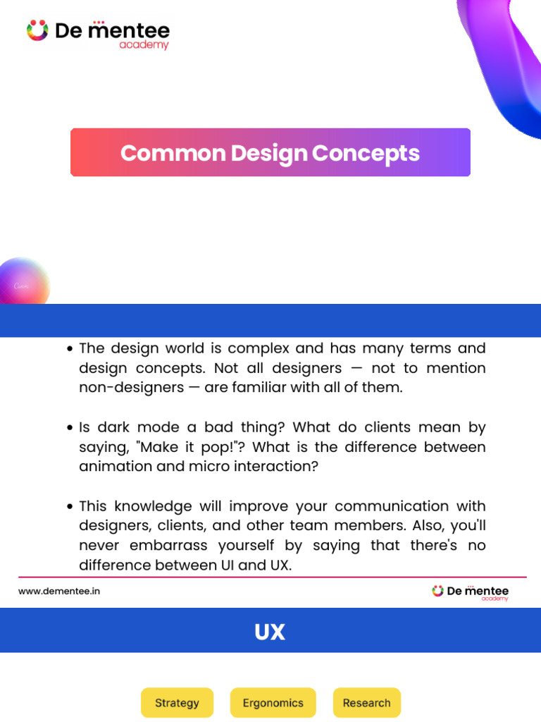 Common Design Concepts | PDF | Usability | Design Thinking