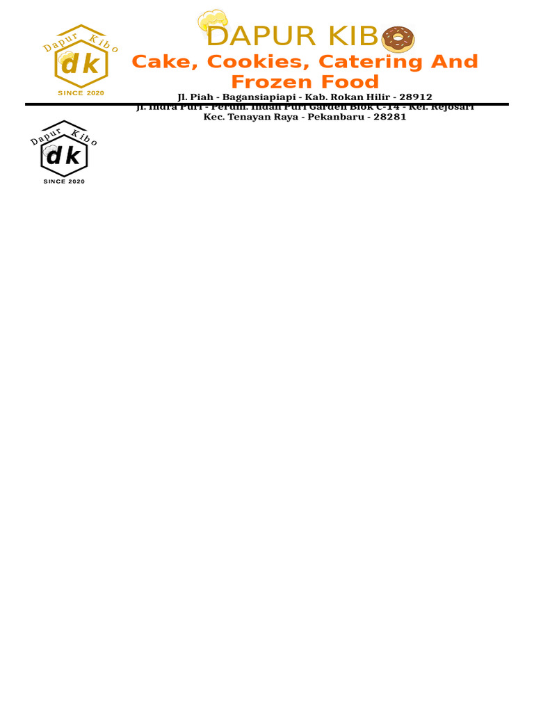 Kop Dapur Kibo | PDF