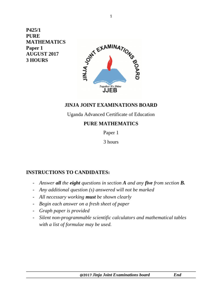 A.jjeb. Applied Maths.p.1.2017 | PDF | Mathematics | Applied Mathematics