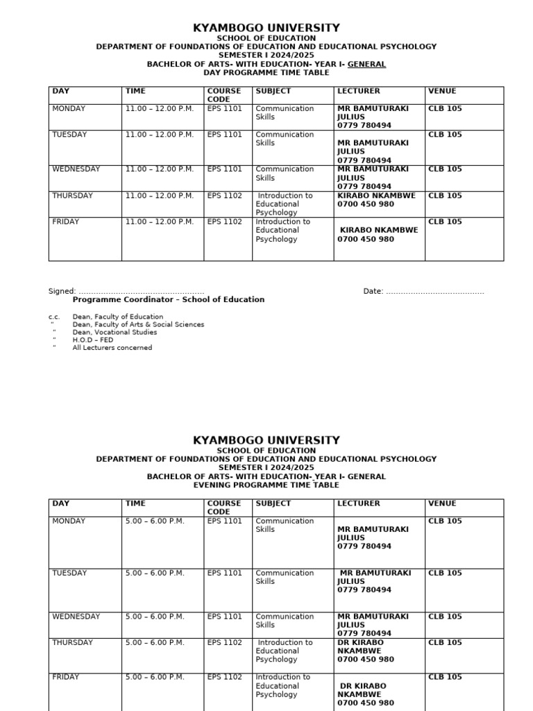 Arts Time Table | PDF | Liberal Arts Education | Educational Stages