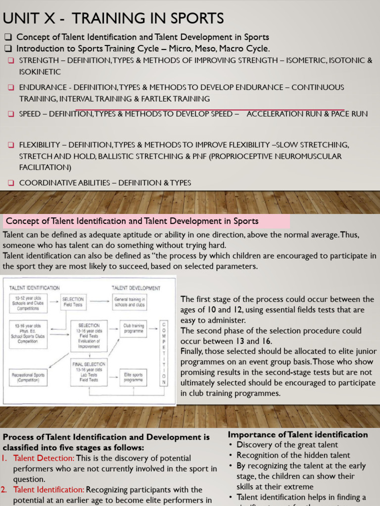 Unit X - Training in Sports | PDF | Flexibility (Anatomy) | Strength ...