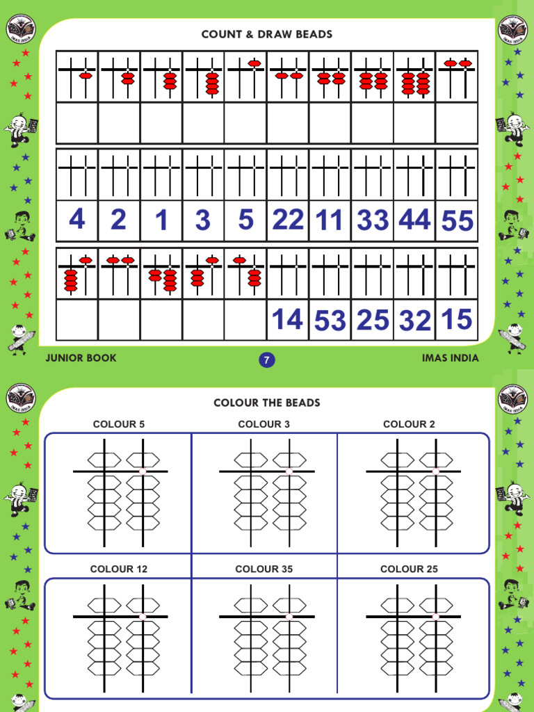 Count & Draw Beads: Junior Book Imas India | PDF