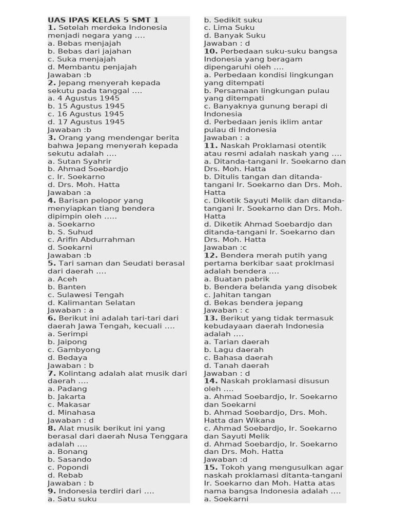 Uas Ipas SMT 1 | PDF