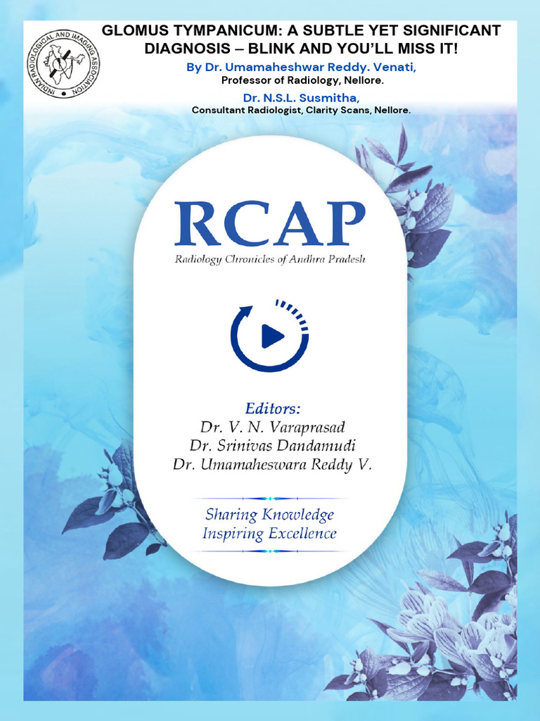 Rcap-4 Glomus Tympanicum A Subtle Yet Significant Diagnosis Blink and You Will Miss It | PDF ...