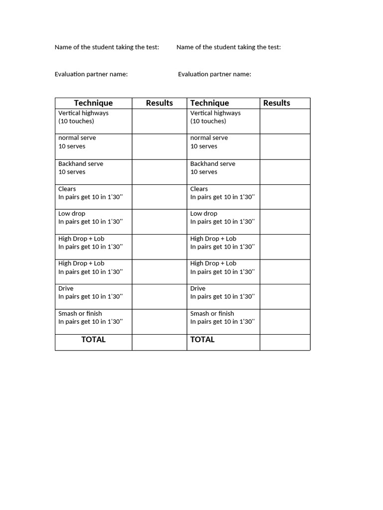 Practice Exam Badminton English 2025 | PDF
