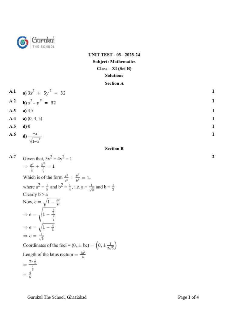 AK - XI-UT-3-Set B-2023-24 | PDF