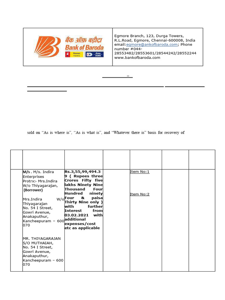 indira_enterprises_annexuref-converted-min (1) | PDF | Auction | Security Interest