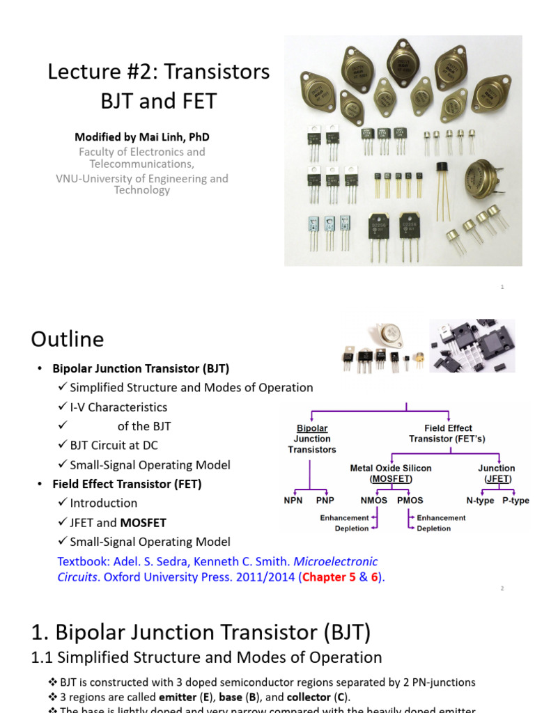 2. Lecture 2 Transistors BJT and FET_Updated 5 | PDF | Bipolar Junction Transistor | Field ...