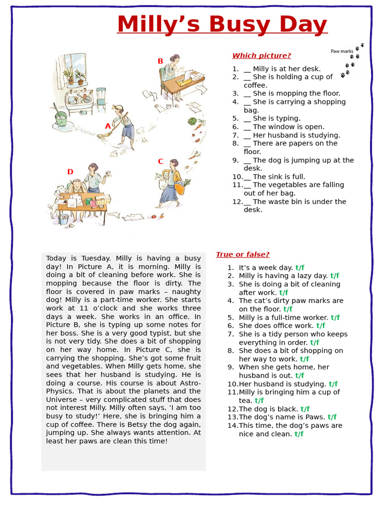 Easy Reading Millys Busy Day 154839 | PDF
