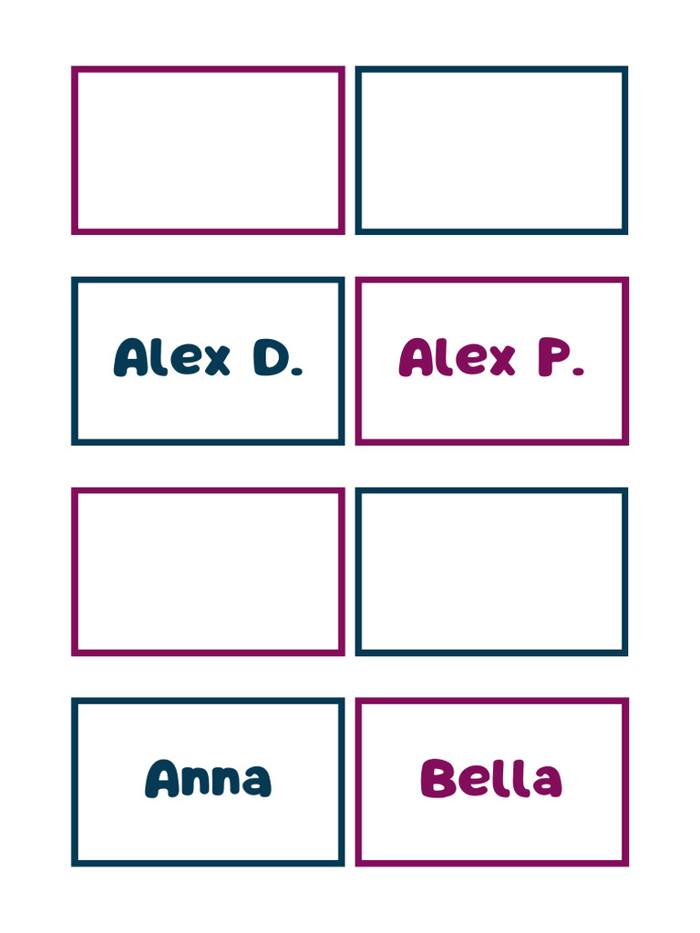 Editable Minimalist Name Tags | PDF