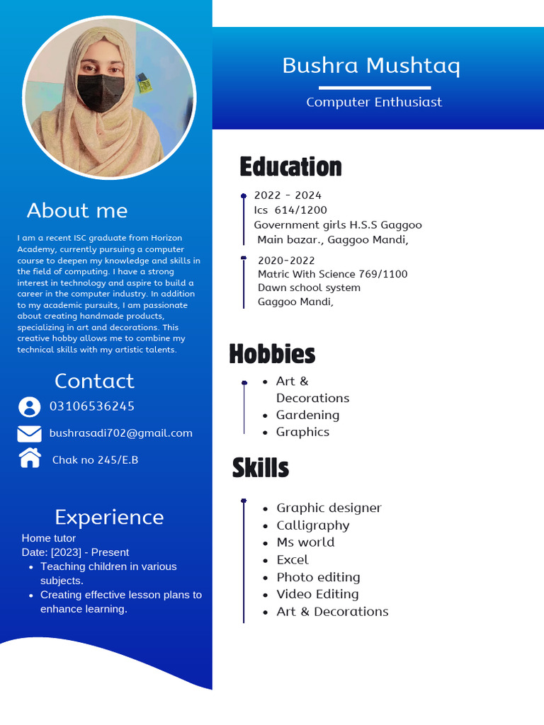 Bushra ' S CV - 20241011 - 093941 - 0000 | PDF