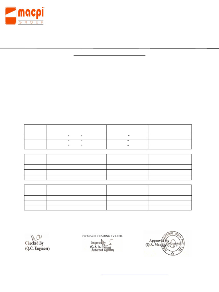 Macpi Fusing Machine Calibration Report | PDF