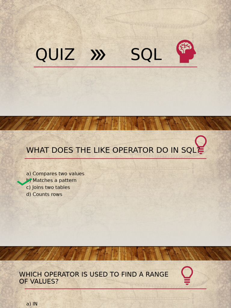 SQL Quiz: Key Concepts and Functions | PDF