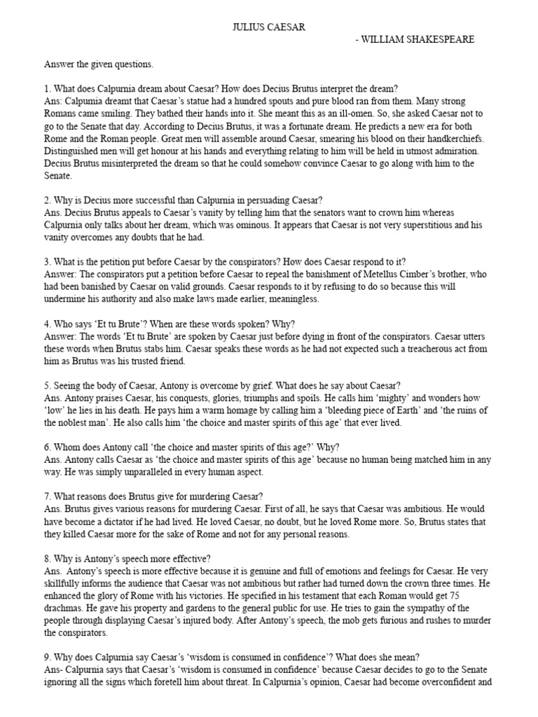 Julius Caesar | PDF | Mark Antony | Julius Caesar