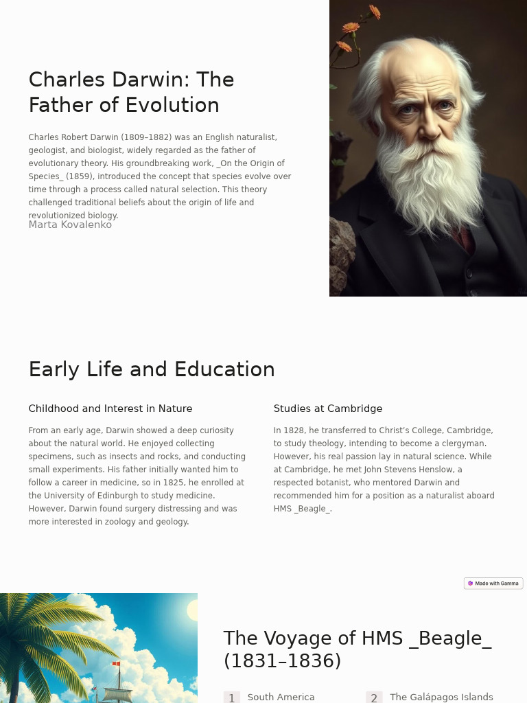 Charles Darwin the Father of Evolution | PDF | Charles Darwin | Evolution