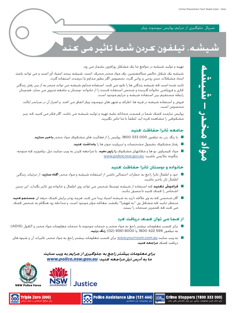 Crime Prevention Fact Sheet Dari Ice | PDF
