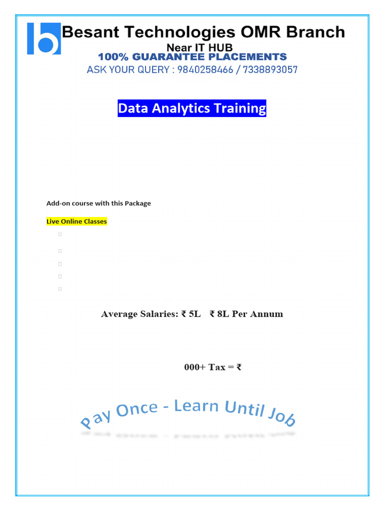 Data Analytics Master Program - 100 - Placement Program | PDF | Python ...