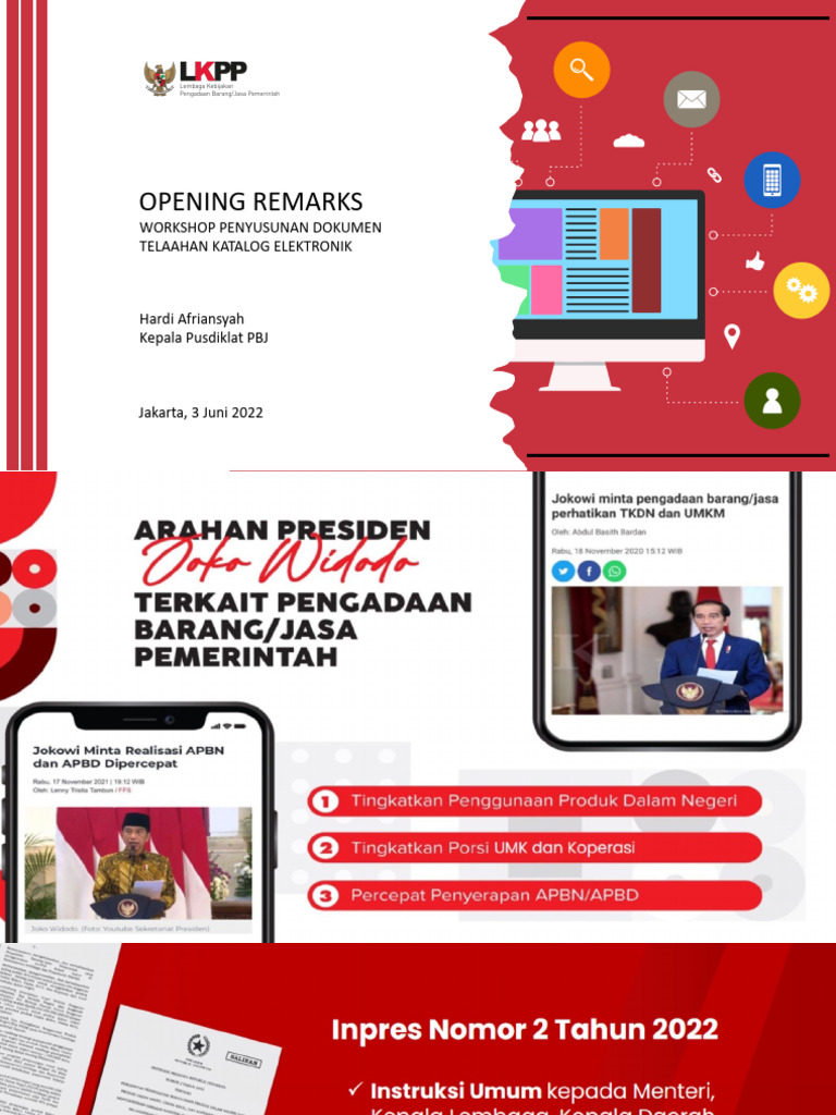 Opening Remarks - Kapus - Workshop Katalog - Dokumen Telaahan | PDF