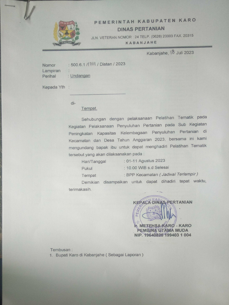 Undangan Peserta Tematik 18-Jul-2023 16-16-06 | PDF
