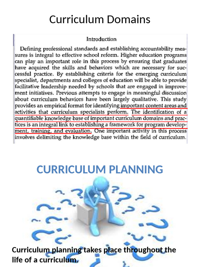 Curriculum Planning and Development Guide | PDF